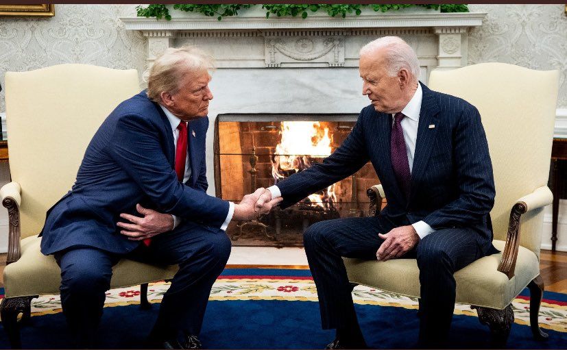 Trump thanks Biden for ensuring smooth transition in a historic White House meeting | Al Bawaba